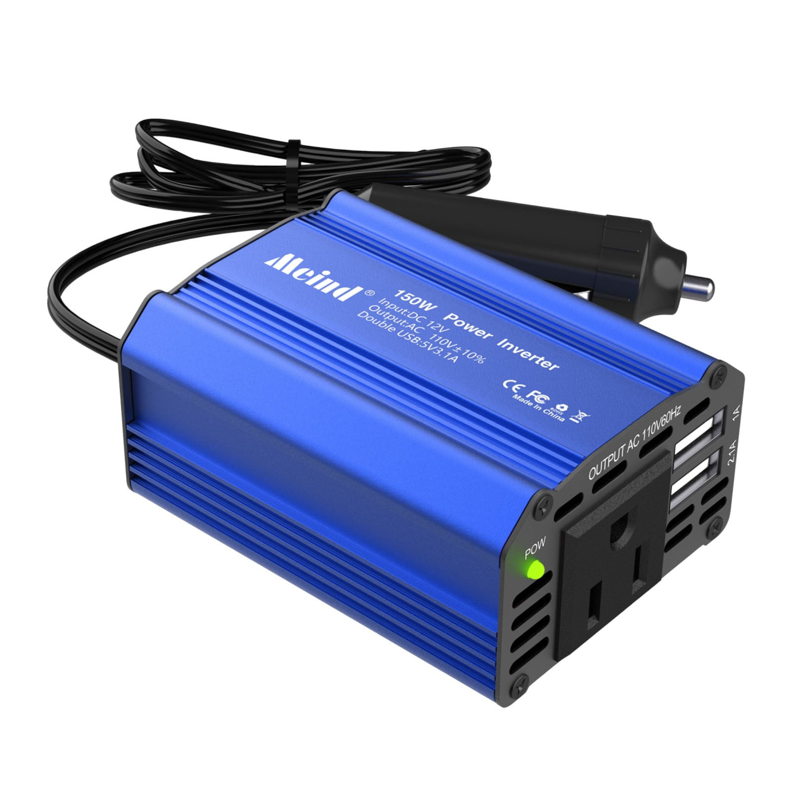Click here for Topllc 150w Car Power Inverter 12vdc To 110v Ac Co... prices