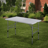 MoNiBloom Folding Table 4FT Portable Heavy Duty Plastic Foldable Table ...