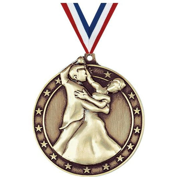 Ballroom Dancing Medals, 2" Gold Diecast Ballroom Dancing Medal Award ...