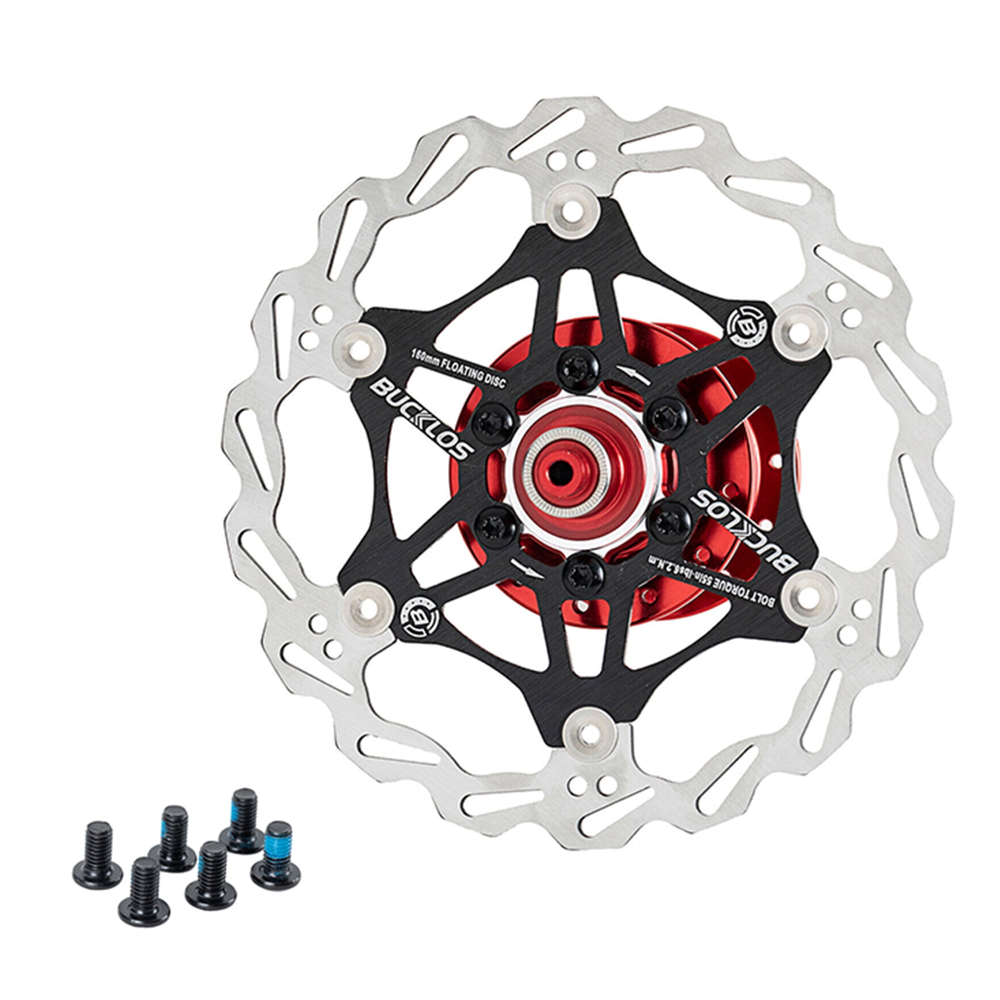 BUCKLOS Mountain Bike Disc Brake Rotor 160 mm 180mm 203mm, Aluminum ...