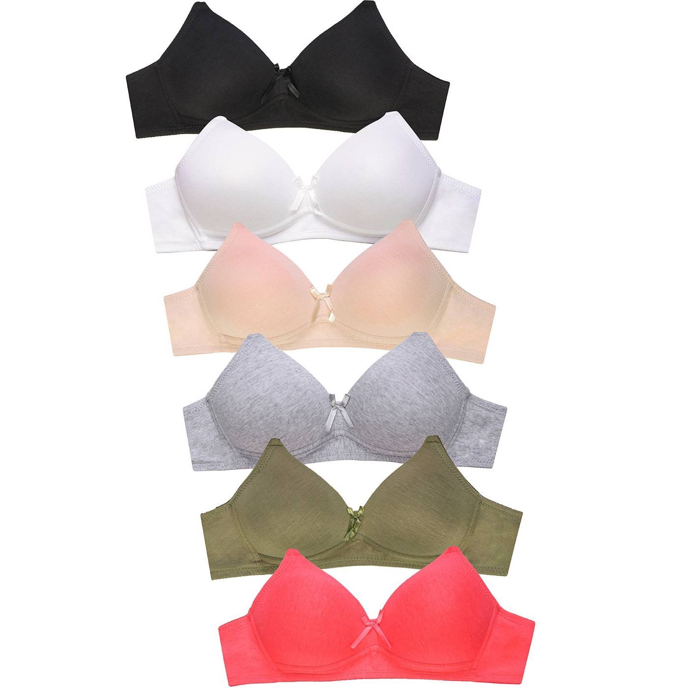 DailyWear Womens Everyday 6 Pack of Bras 4380N, 34C - Walmart.com