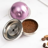 Silver Without Powder Tamper Stainless Steel Fillable Coffee Capsules ...