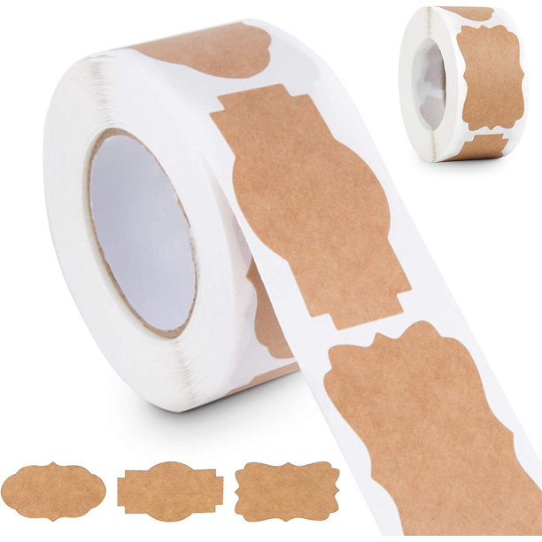 150 Pieces 1.2" X 2" Gift Paper Labels Stickers, Self-adhesive Jar ...