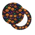 Bar Stool Covers - halloween pumpkin bat Stretch Round Seat Covers with ...