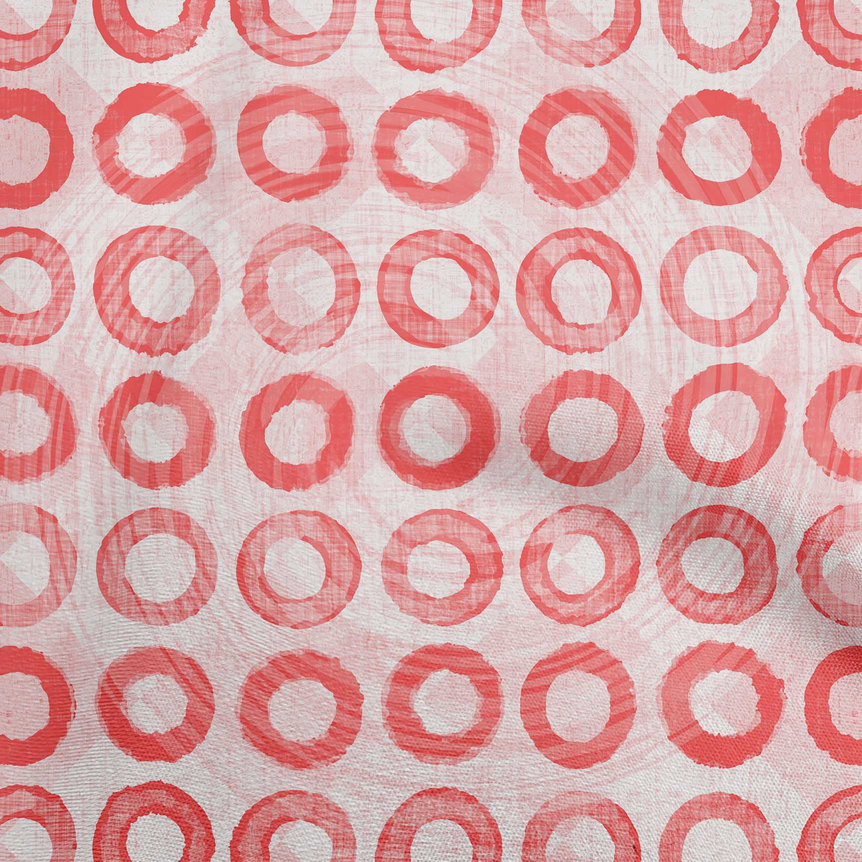 oneOone Cotton Poplin Twill Pink Fabric Circle Fabric For Sewing ...