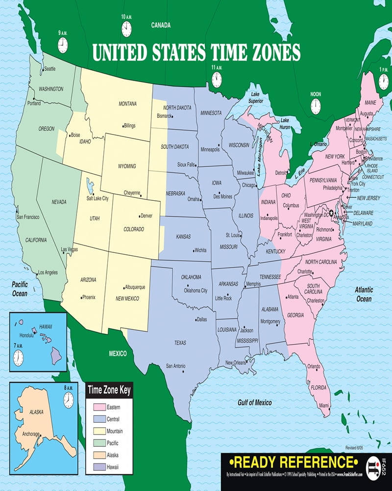 Us Maps With Time Zones