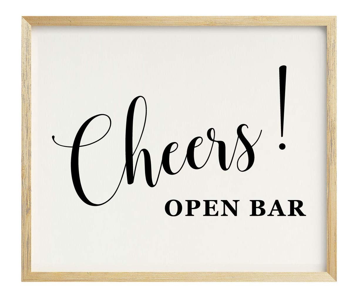 Cheers! Open Bar Wedding Party Sign Signage Party Print - Frame Not ...