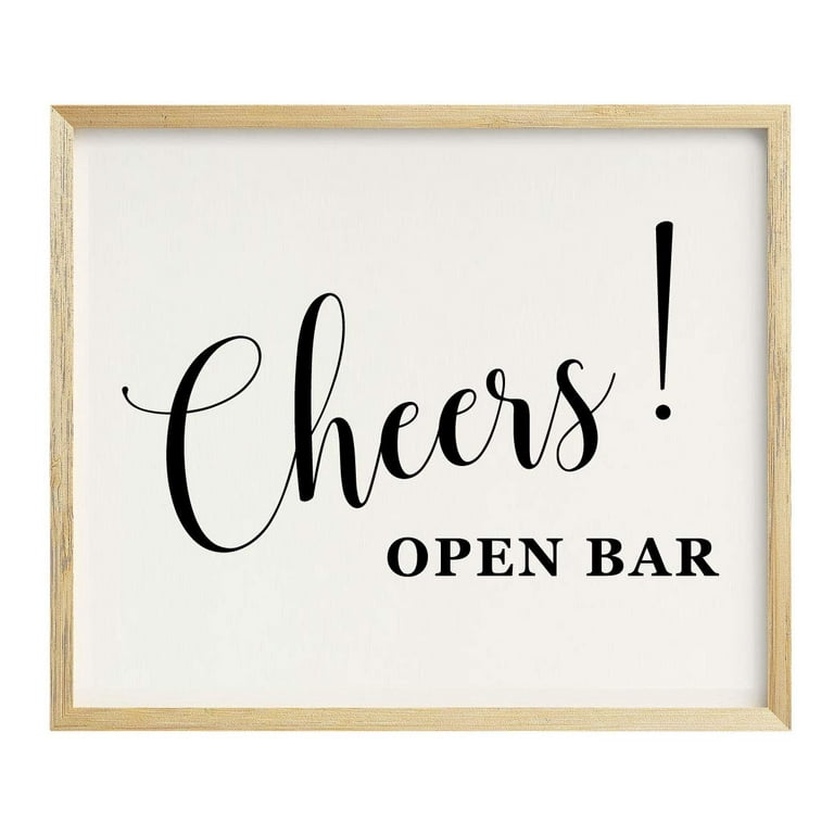 Open Bar Sign Printable Wedding Reception Sign Wedding Reception Bar