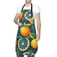 Uemuo Fresh Orange Pattern Waterproof Apron Adjustable Dishwasher Apron ...
