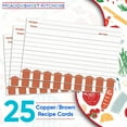 Recipe Card Set, 25 4 x 6 recipe cards - Copper/Brown design from ...