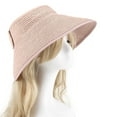 Achuyrbd Women's Wide Brim Straw Visor Hat, Foldable Packable Hollow ...