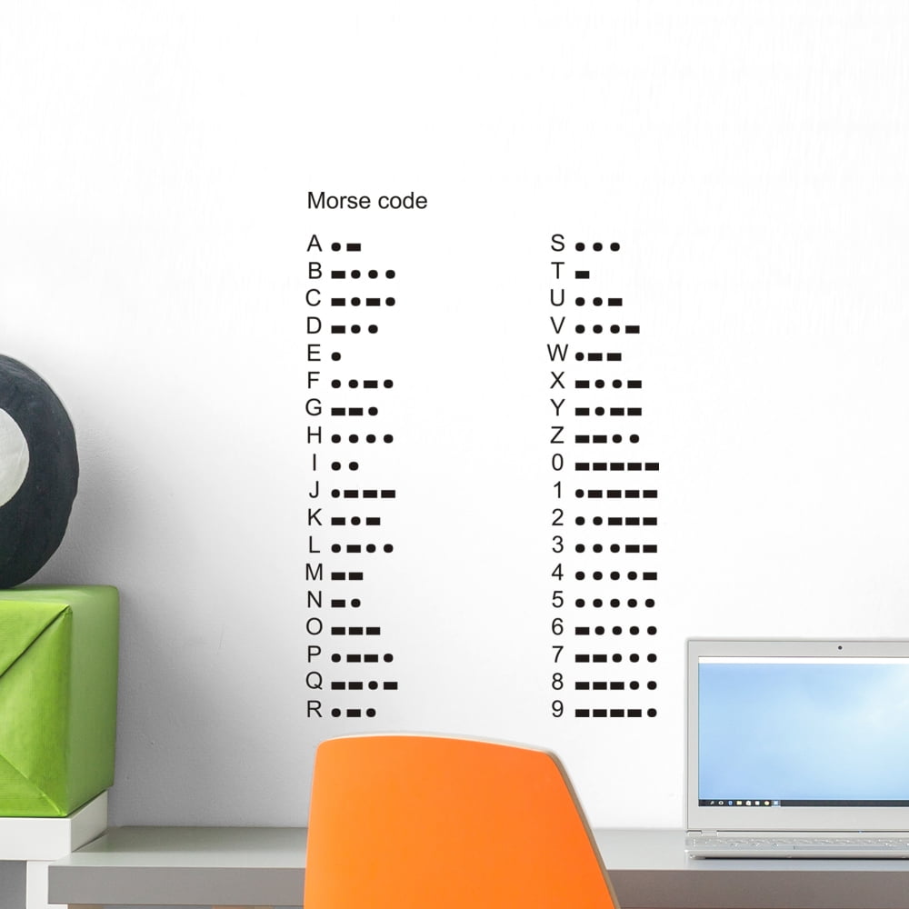 Morse Code Wall Decal by Wallmonkeys Peel and Stick Graphic (18 in H x ...