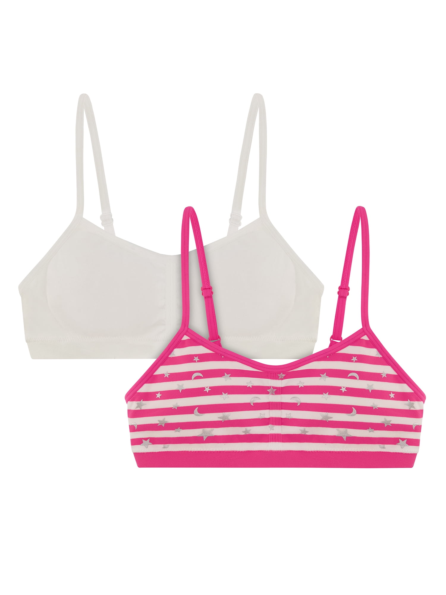 Wonder Nation Girls Seamless Pull Over Bralette, 2 pack, Sizes S-XL ...