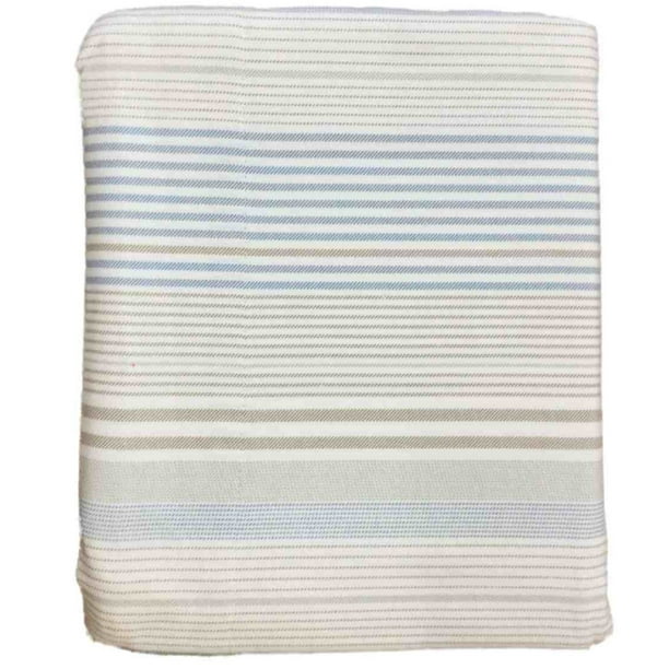 Cuddle Duds Flannel Sheet Set Blue & Tan Stripes Twin Bed Sheets ...