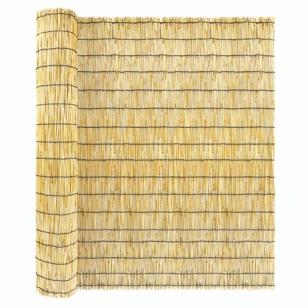 Sekkvy 16.5ft×4ft Natural Reed Fence Eco-Friendly Reed Screen Curtain ...
