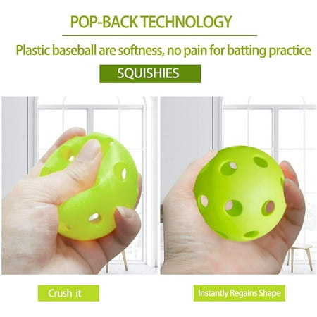 12 Pack Plastic Baseball Practice Baseballs For Hitting | Walmart Canada