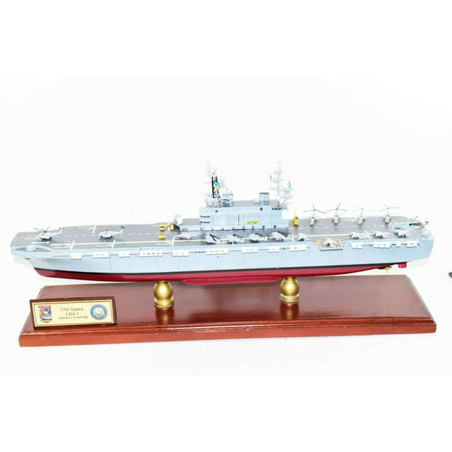 USS Tarawa LHA-1 24inch Model,Navy,Scale Model,Mahogany,Tarawa Class ...