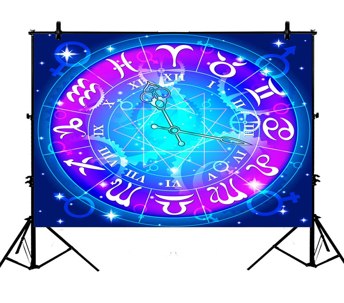 PHFZK 7x5ft Astrology Backdrops, Zodiac Circle in Space Photography ...