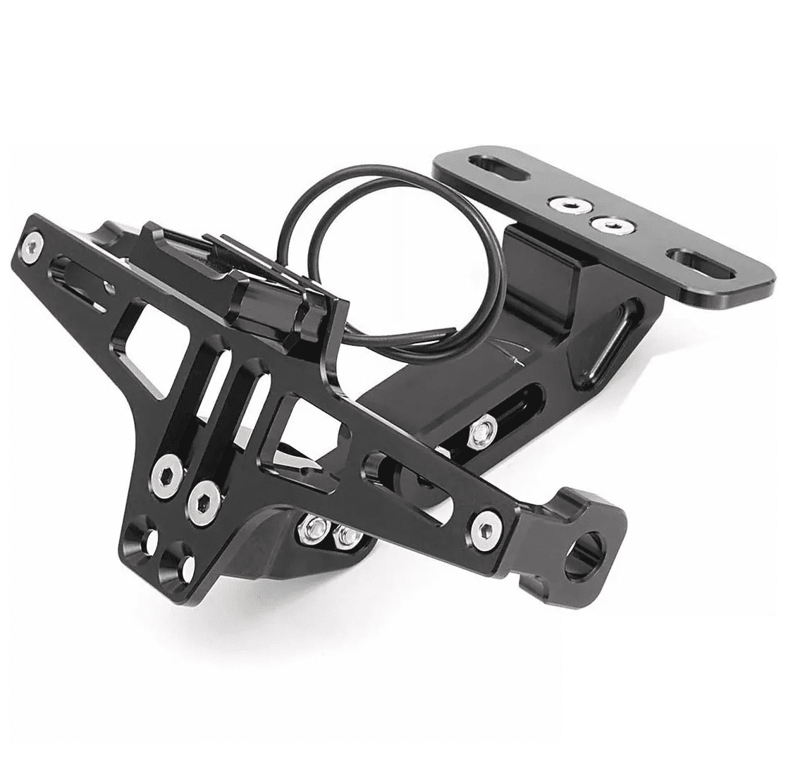 "Porta Placa Universal Para Moto Ajustable Con Luz Led negra " | Bodega ...