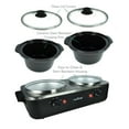 Pyle Dual Pot Electric Slow Cooker Food Warmer Food Buffet Warming ...