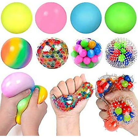 Stress Balls Nedo Stress Ball Fidget Toys - 8 Pack Sensory Squeeze Ball ...