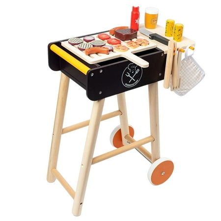 Realistic Wooden Toy BBQ Set Early Learning Educational Toy for ...