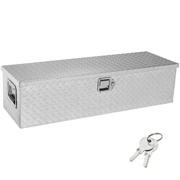 BATONECO 48 Inch Aluminum Trailer Tool Box Truck Bed Tool Box w/ Side Handle Heavy Duty Tool ...