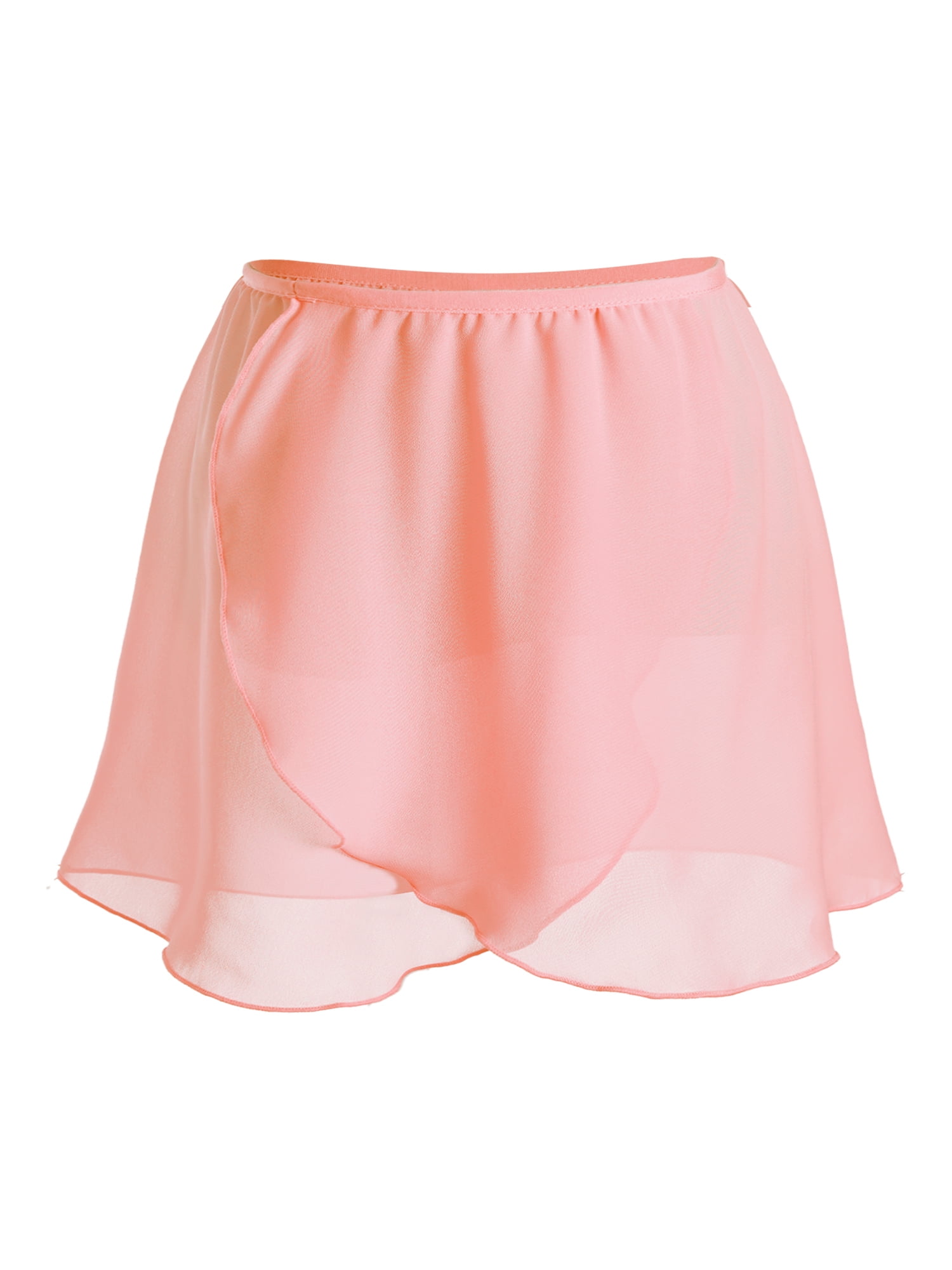 IEFIEL Kids Girls Chiffon Ballet Wrap Skirt Elastic Waistband Skater ...