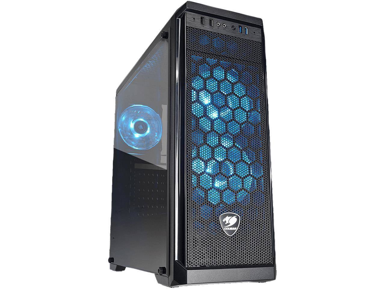 COUGAR MX330-G Air Black Steel / Tempered Glass ATX Mid Tower Computer ...
