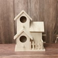 Wovilon Creative Wall-Mounted Wooden Bird House, Outdoor Bird Box, 20 ...