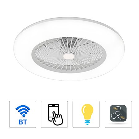 Ceiling Fan with Lighting 180V-265V LED Light with APP Mobile Phone ...