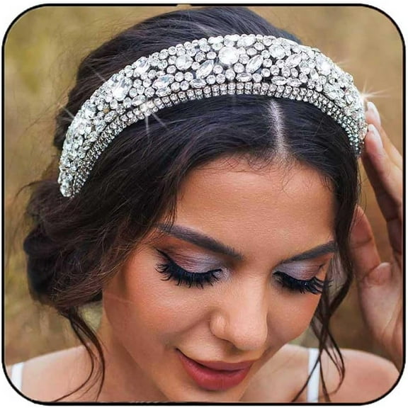 Dalrosia Crystal Rhinestone Headband Beads Diamond Jeweled Sparkly ...