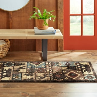Better Homes & Gardens Spice Grid Area Rug, Red, 1'10" x 5' Runner ...