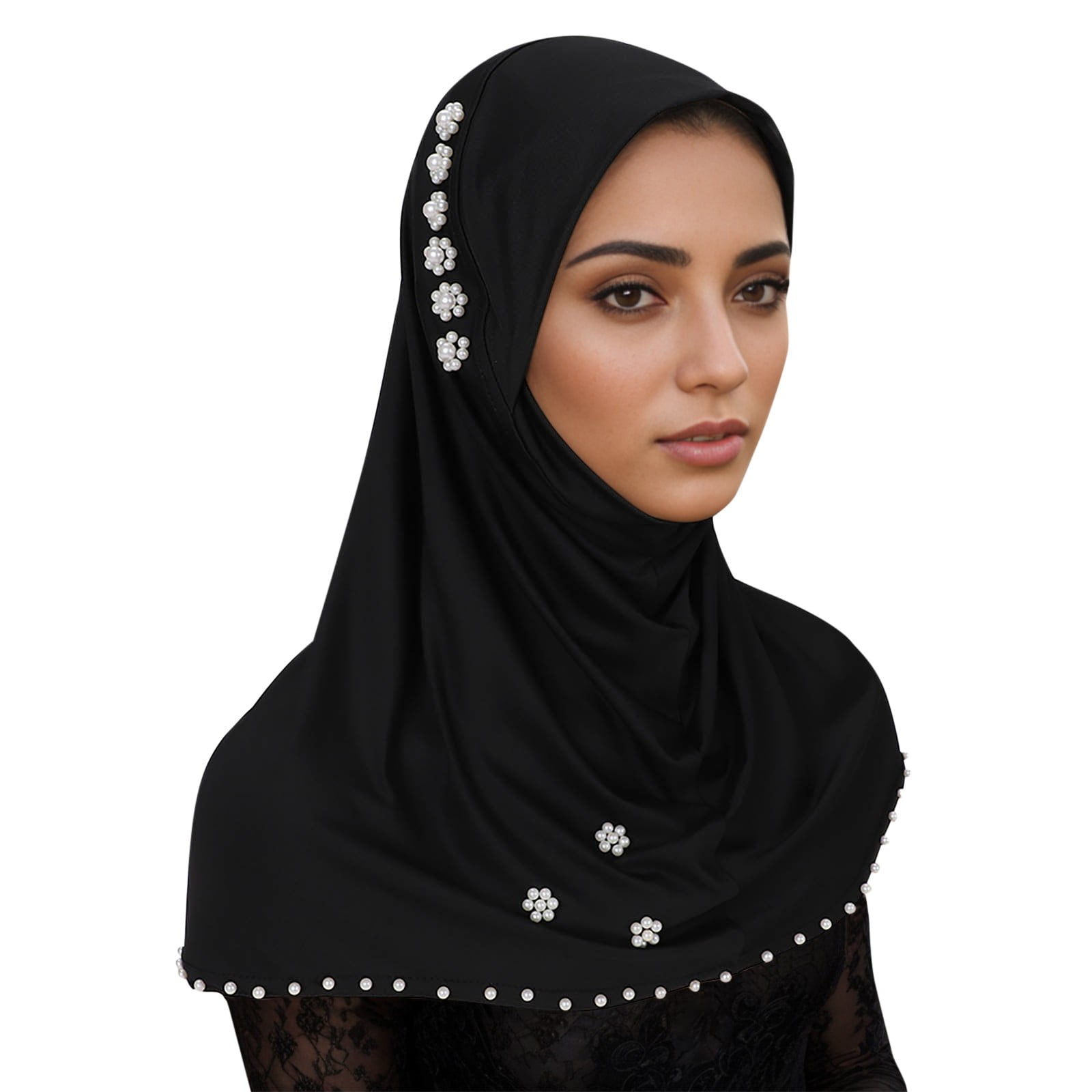 Click here for Fgnfyis Women Solid Color Hijab Fashionable Elasti... prices