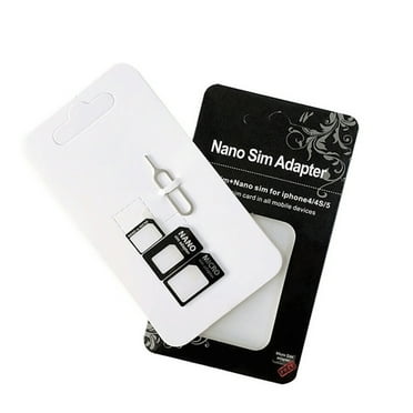 for Nano SIM Card Adapter 4 in 1 Converter Kit to Micro/Standard for ...