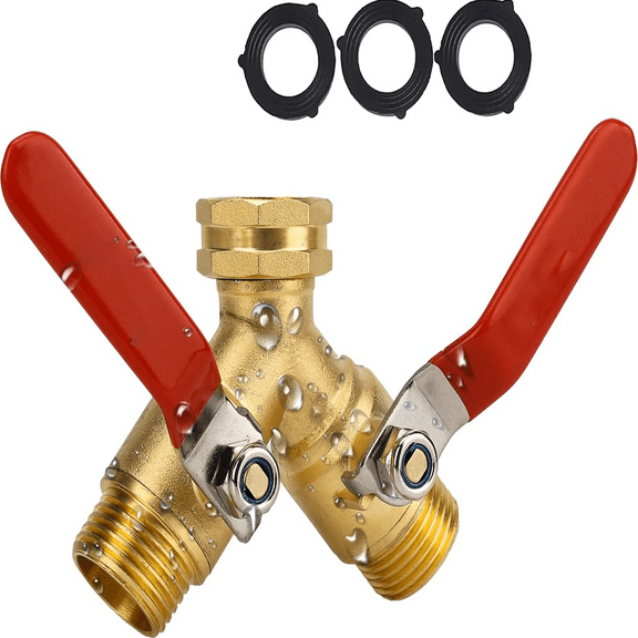 Hose Splitter 2 Way Heavy Duty Brass Garden with 304 Stainless Steel ...