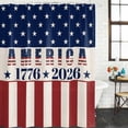 250 Anniversary USA Flag Shower Curtain Set - Small 36" x 72" Washable ...