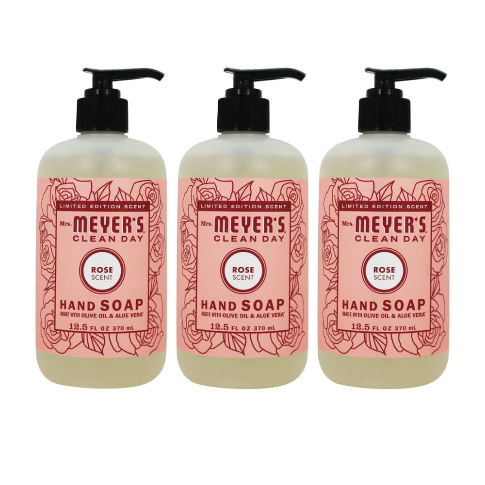 Mrs. Meyer's Liquid hand Soap Rose, 12.5 OZ (Pack of 3) - Walmart.com