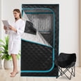 ZONEMELPortable Far Infrared Sauna Tent with Foldable Chair & Remote ...