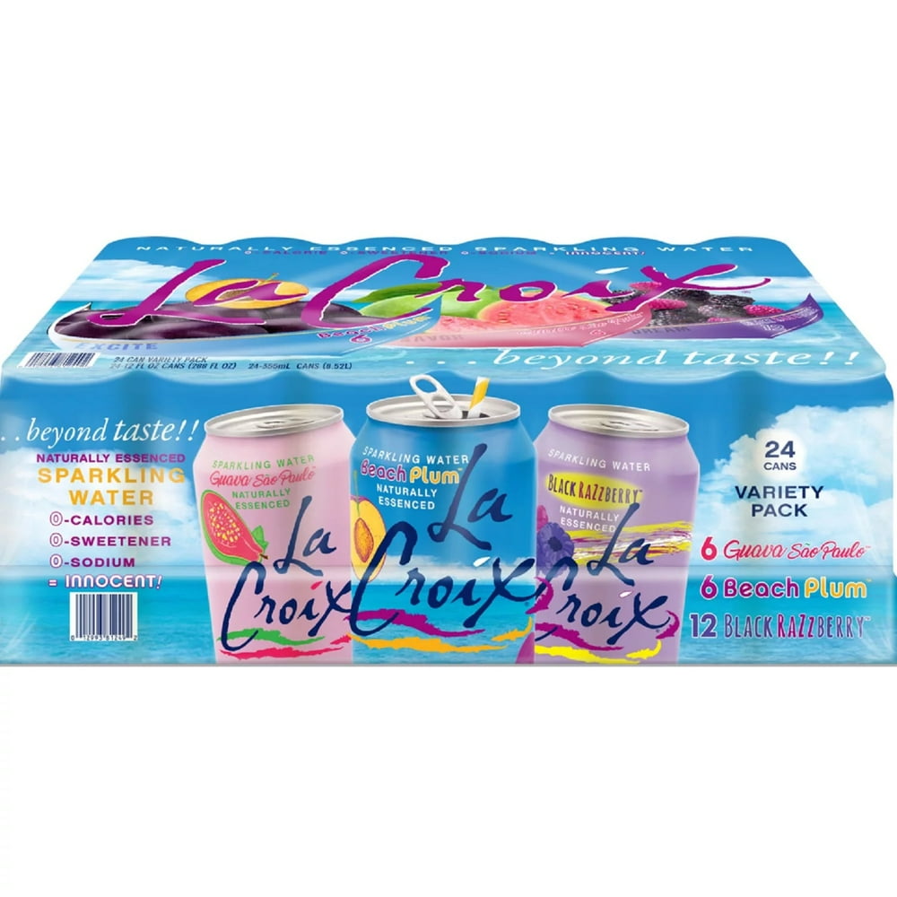 La Croix Black Razz Berry Sparkling Water Variety Pack, 24 - 12 Fluid Ounce Cans - Walmart.com ...