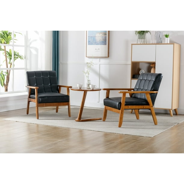 Accent Chairs Set of 2 with Side Table,Mid Century Accent Chair ...