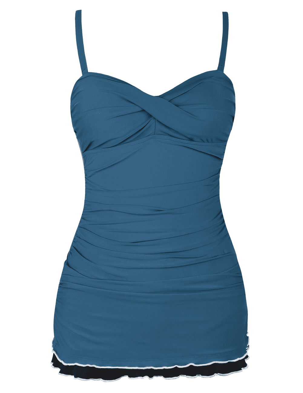Hilor Women One Piece Swimsuit Tummy Control Bathing Suits Ruffle ...