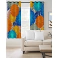 Blue Sage Green Flowers Blackout Curtains for Bedroom Living Room ...