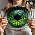 2D Flat, Vintage Green Dragon Eye Round Aluminum Metal Sign - Perfect ...