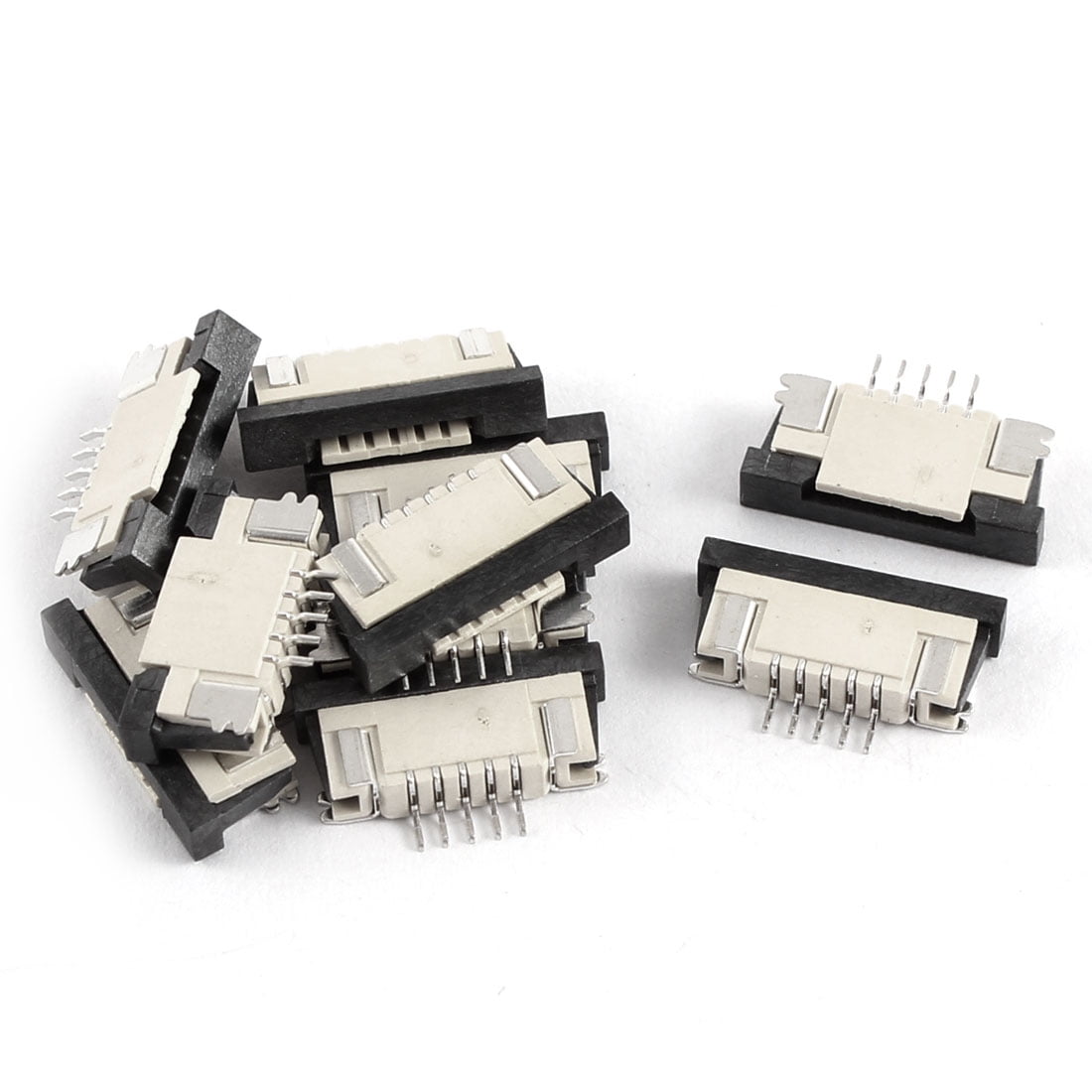 10Pcs Bottom Port 5Pin 1.0mm Pitch FFC FPC Ribbon Sockets Connector ...