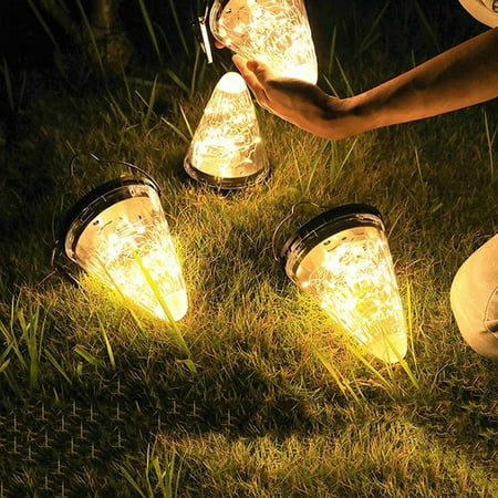 Hanging Cone Solar Garden Lights Outdoor,12Inch Solar Hanging Lights ...