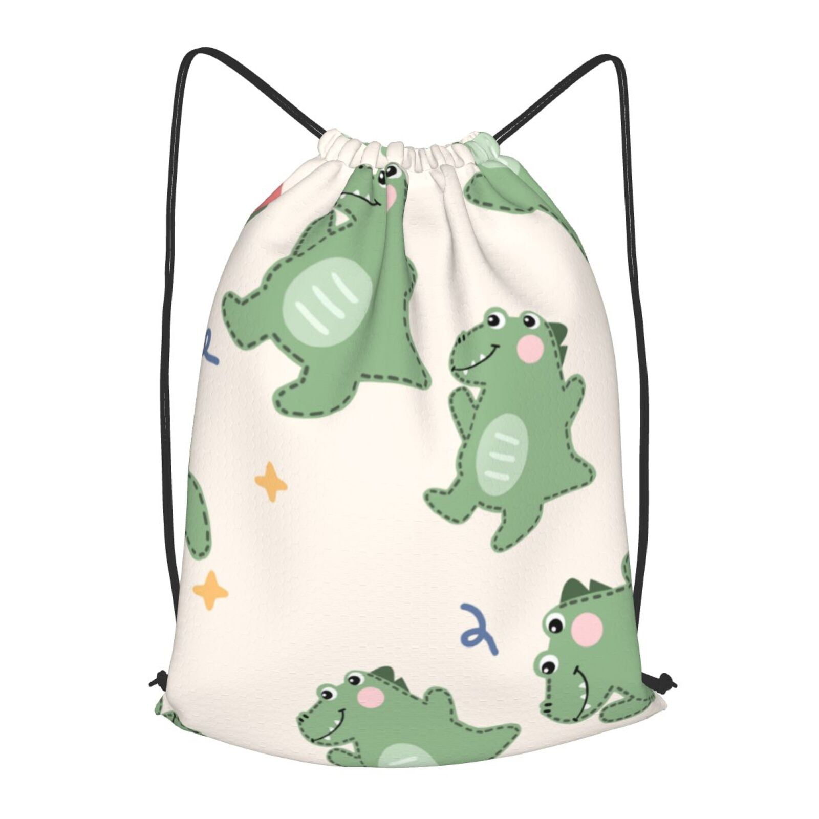 XMXT Waterproof Gym Bag, Dinosaur Cartoon Pattern Drawstring Backpack ...