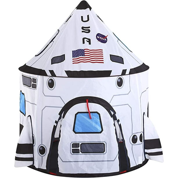 JOYIN Rocket Ship Play Tent Pop up Play Tent Kids Indoor Outdoor ...