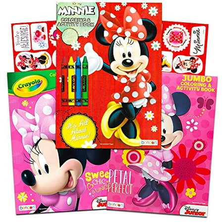 Disney Minnie Mouse Coloring Book Set -- 3 Jumbo Coloring Books with ...