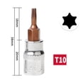 Torx Bit Set 6pcs Torx Head Screwdriver Bits 14inch Drive Socket ...